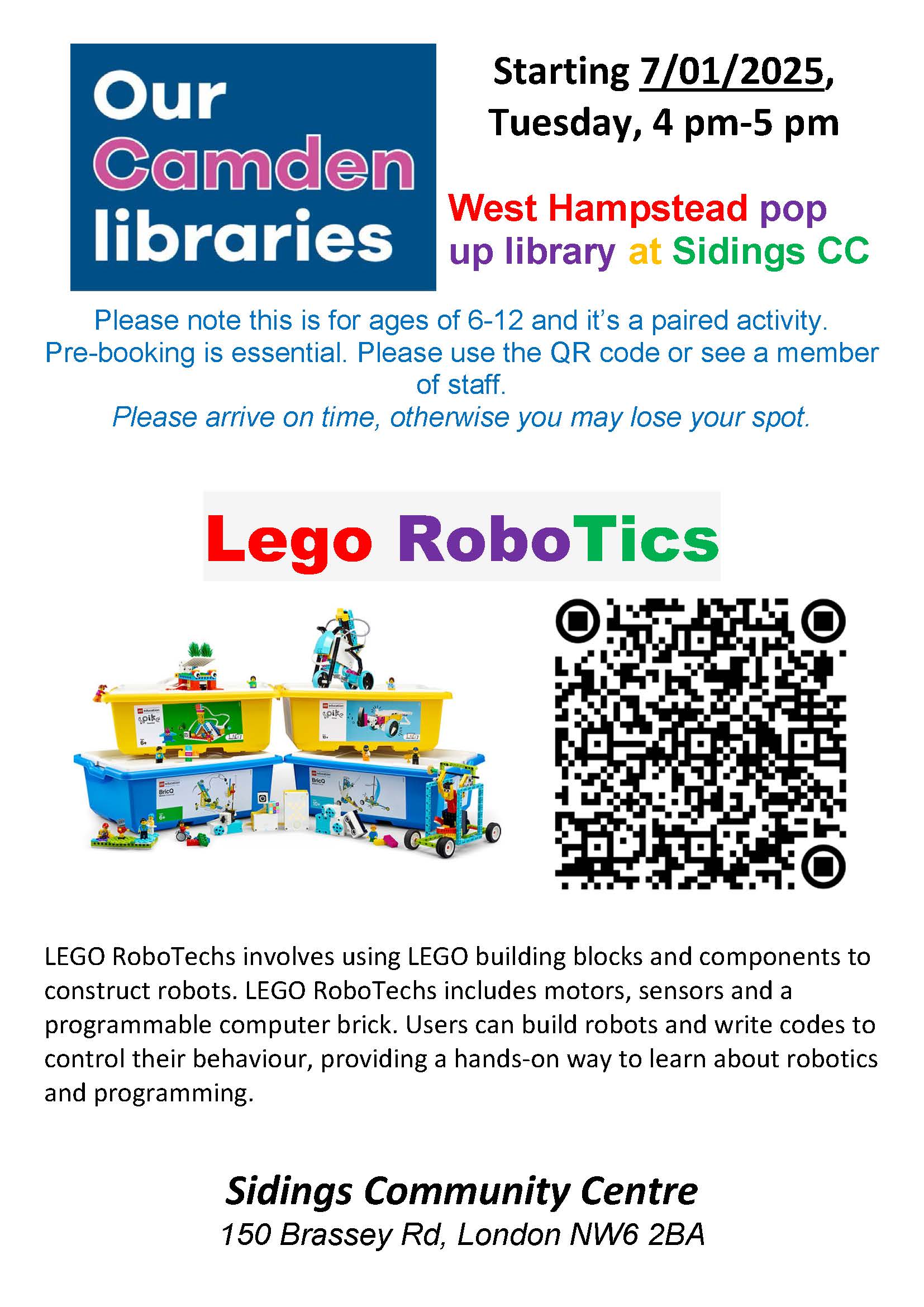 West Hampstead Pop Up Library @ Sidings Community Centre – Serving West ...